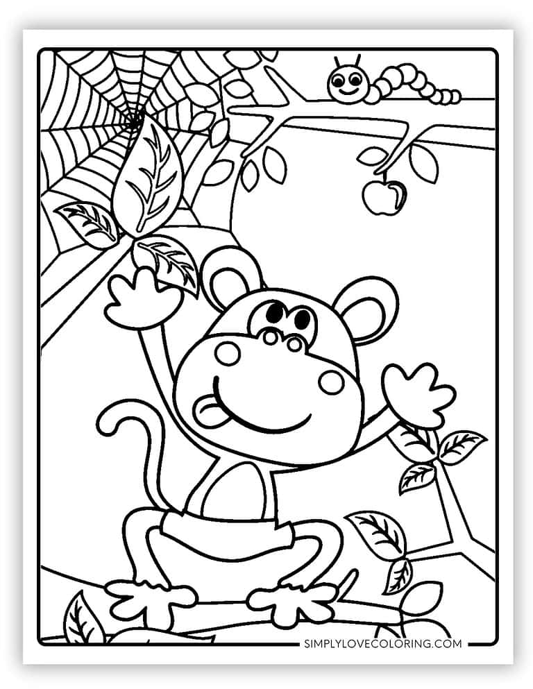 Monkey Coloring Pages (Free PDF Printables) - Simply Love Coloring