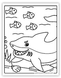 32 Shark Coloring Pages (Free PDF Printables) - Simply Love Coloring