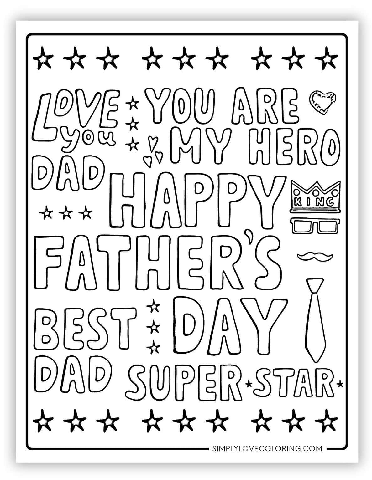 45 Father's Day Coloring Pages (Free PDF Printables) - Simply Love Coloring