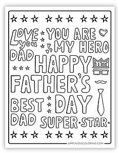 45 Father's Day Coloring Pages (Free PDF Printables) - Simply Love Coloring