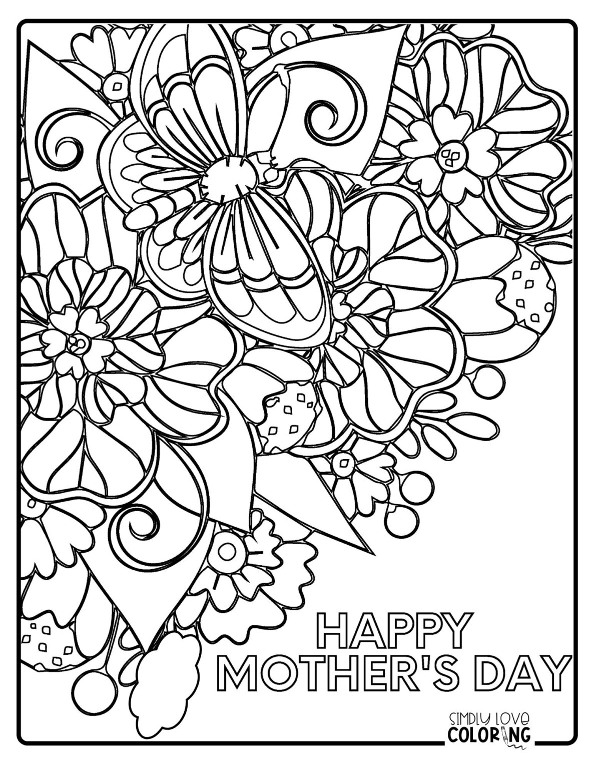 Free Mother's Day Coloring Pages - Simply Love Coloring