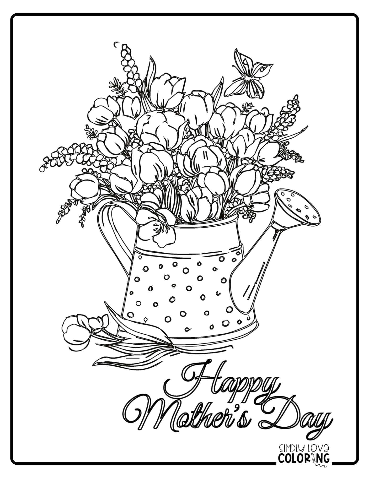 Free Mother's Day Coloring Pages - Simply Love Coloring