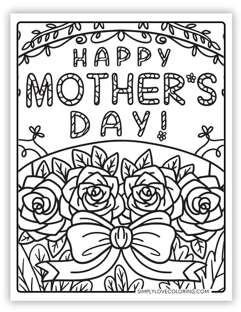 35 Mother's Day Coloring Pages (Free PDF Printables) - Simply Love Coloring