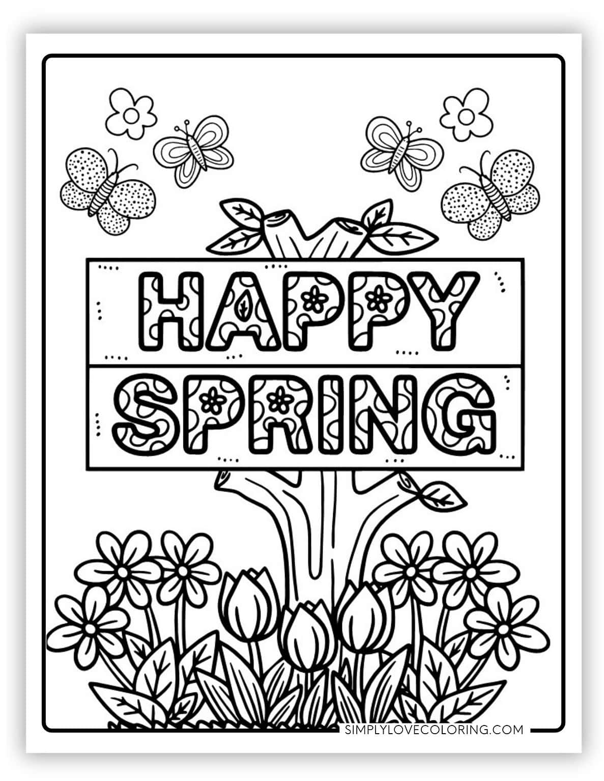 73 Spring Coloring Pages (Free PDF Printables) - Simply Love Coloring