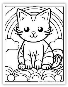 47 Cute Cat Coloring Pages (Free PDF Printables) - Simply Love Coloring