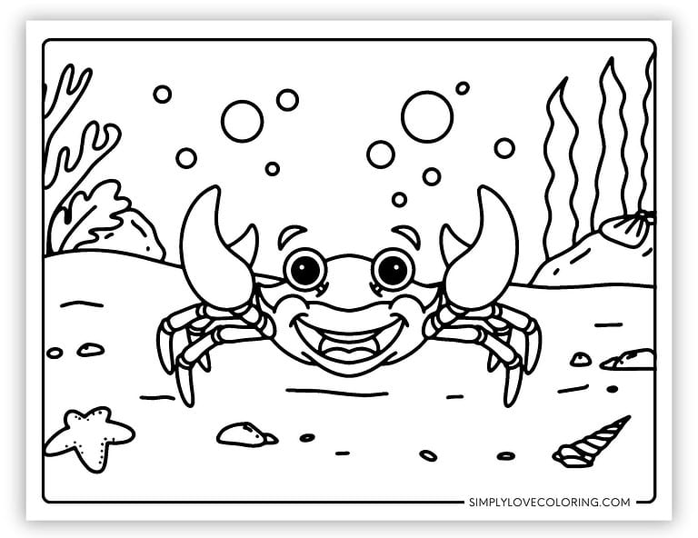 36 Crab Coloring Pages (Free PDF Printables) - Simply Love Coloring