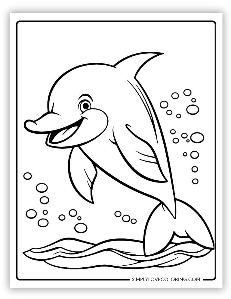 46 Dolphin Coloring Pages (Free PDF Printables) - Simply Love Coloring