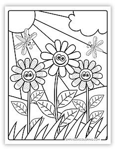 73 Spring Coloring Pages (Free PDF Printables) - Simply Love Coloring