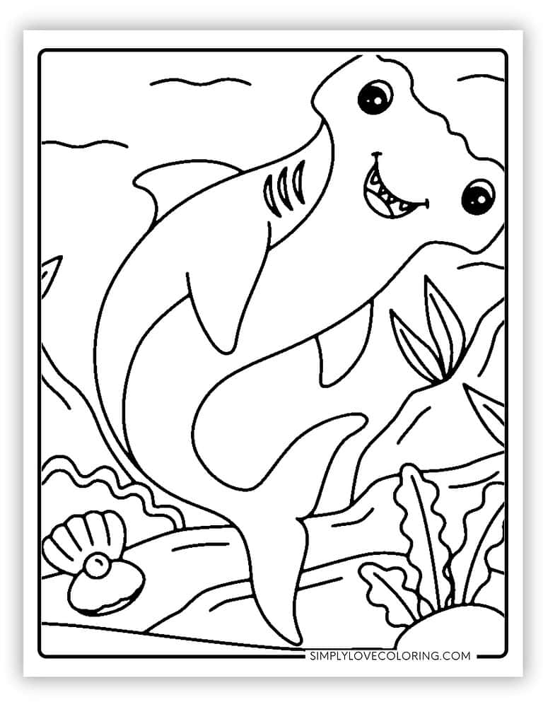 32 Shark Coloring Pages (Free PDF Printables) - Simply Love Coloring