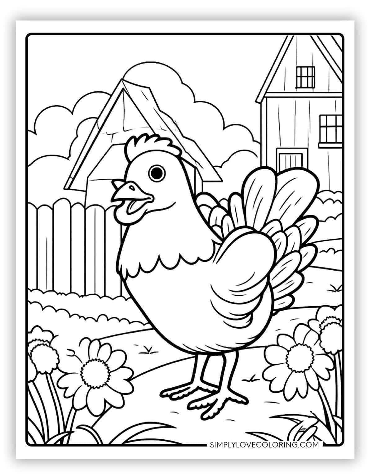 17 Cute Hen Coloring Pages (Free PDF Printables) - Simply Love Coloring