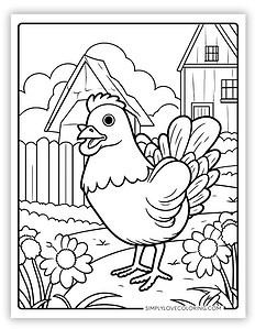 17 Cute Hen Coloring Pages (Free PDF Printables) - Simply Love Coloring