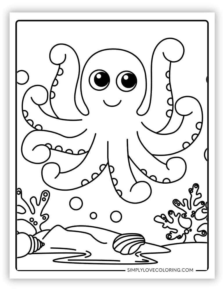40 Octopus Coloring Pages (Free PDF Printables) - Simply Love Coloring