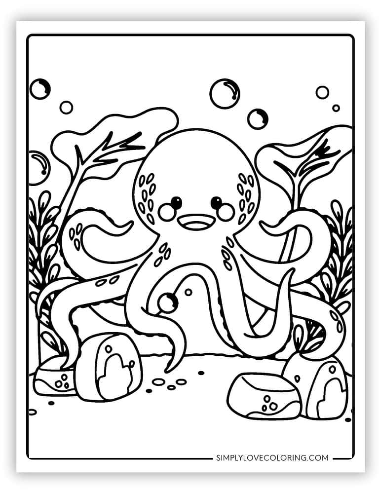 40 Octopus Coloring Pages (Free PDF Printables) - Simply Love Coloring