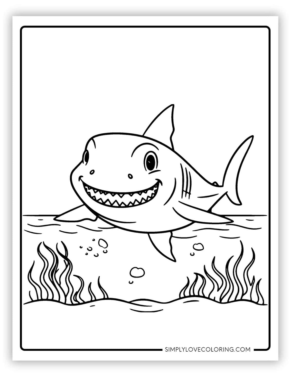 32 Shark Coloring Pages (Free PDF Printables) - Simply Love Coloring