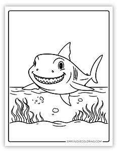 32 Shark Coloring Pages (Free PDF Printables) - Simply Love Coloring