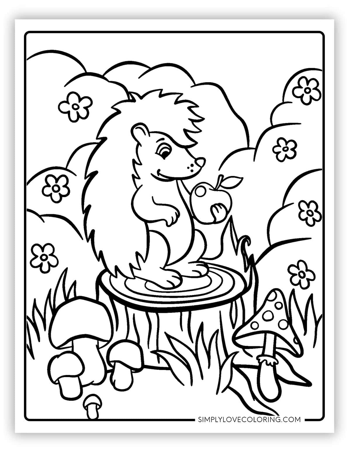 Hedgehog Coloring Pages (16 Free PDF Printables) - Simply Love Coloring
