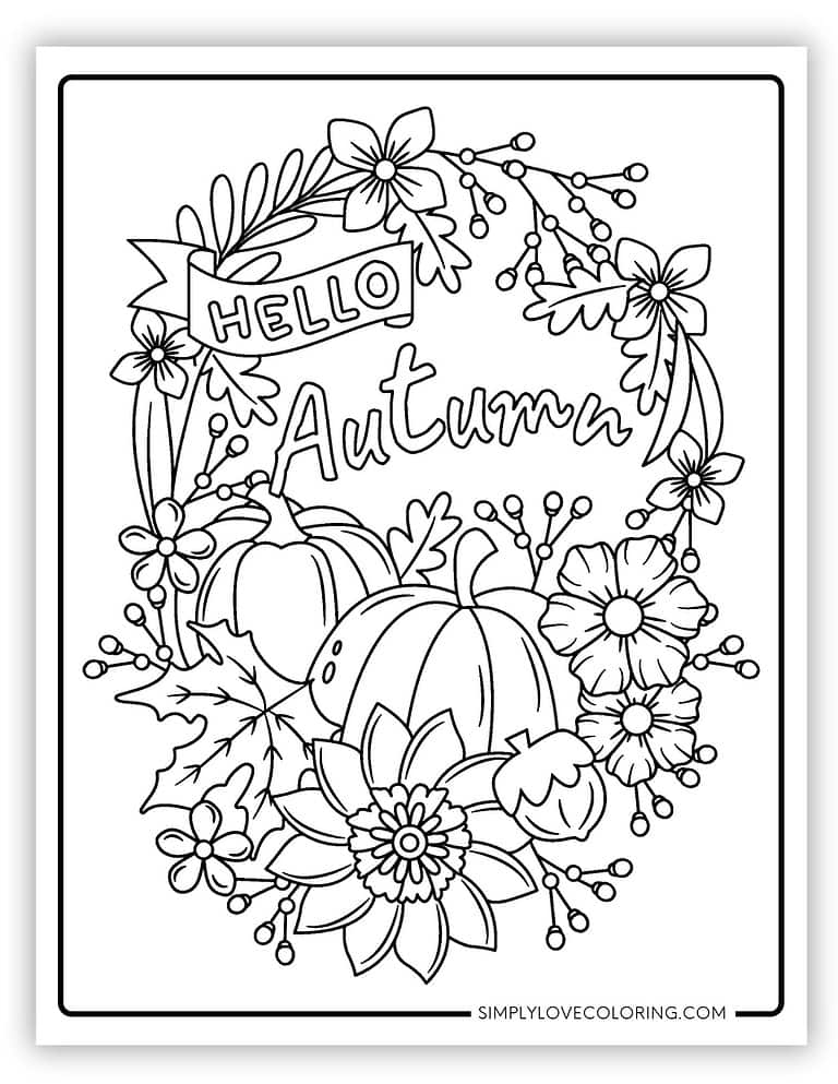 36 Fall Coloring Pages (Free PDF Printables) - Simply Love Coloring