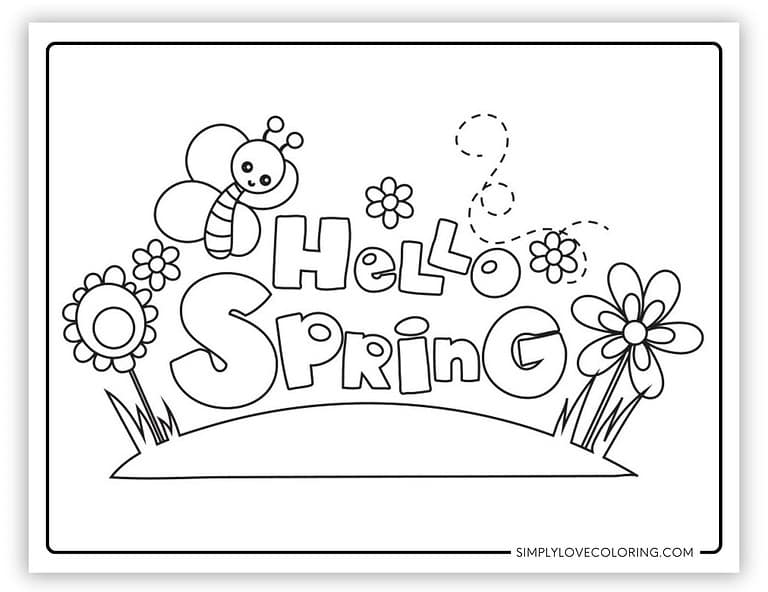 73 Spring Coloring Pages (Free PDF Printables) - Simply Love Coloring