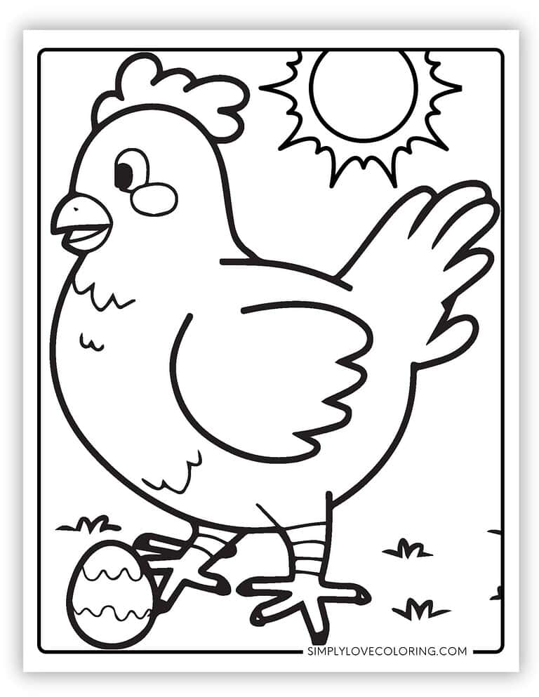 17 Cute Hen Coloring Pages (Free PDF Printables) - Simply Love Coloring