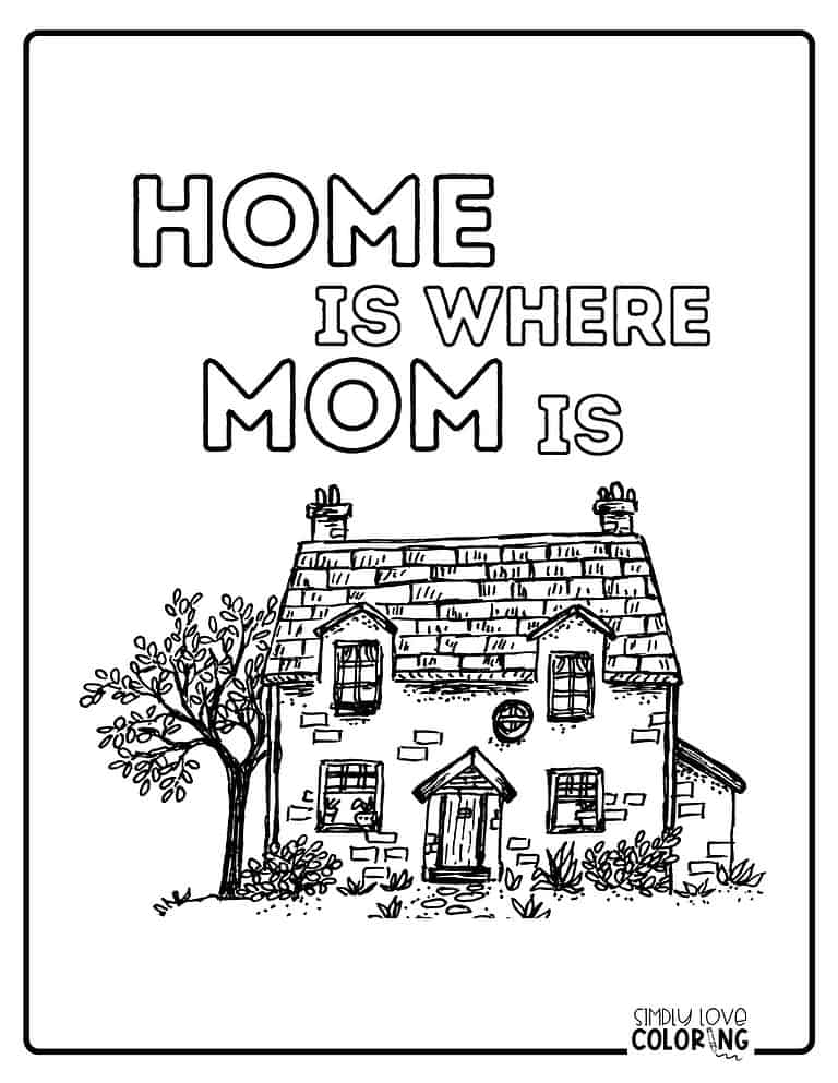 Free Mother's Day Coloring Pages - Simply Love Coloring