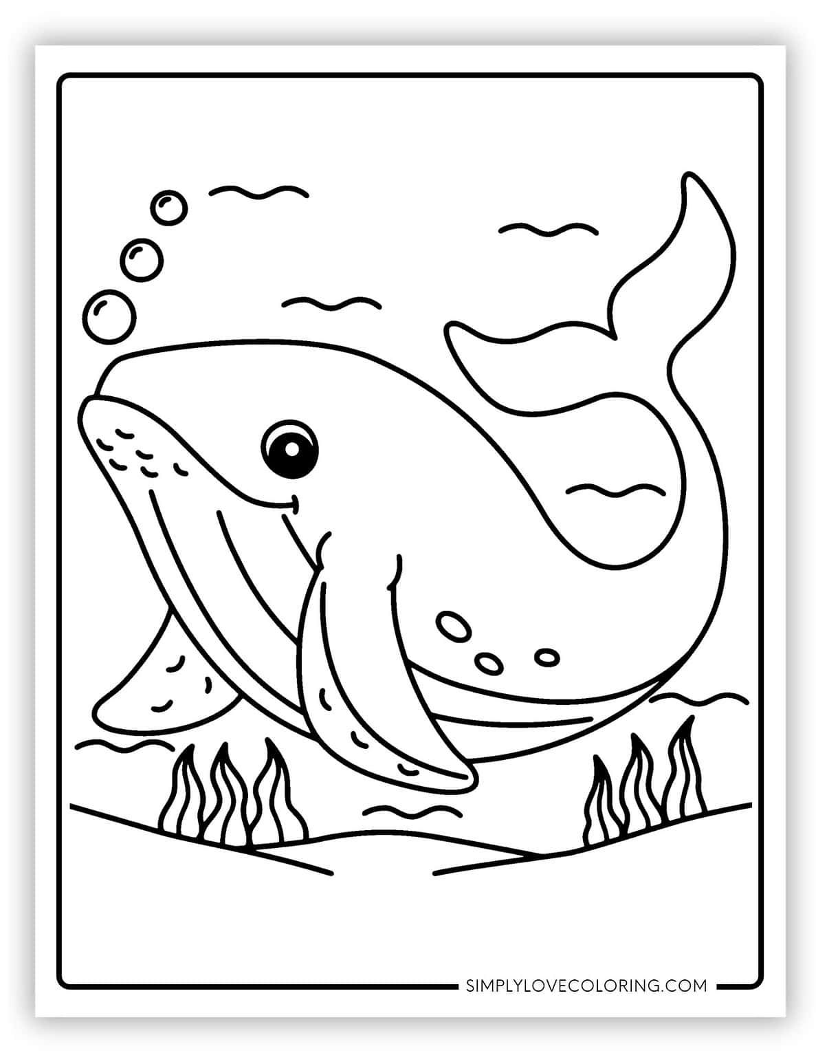 35 Whale Coloring Pages (Free PDF Printables) - Simply Love Coloring