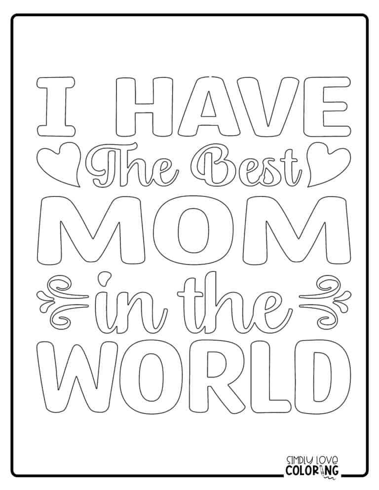 Free Mother's Day Coloring Pages - Simply Love Coloring