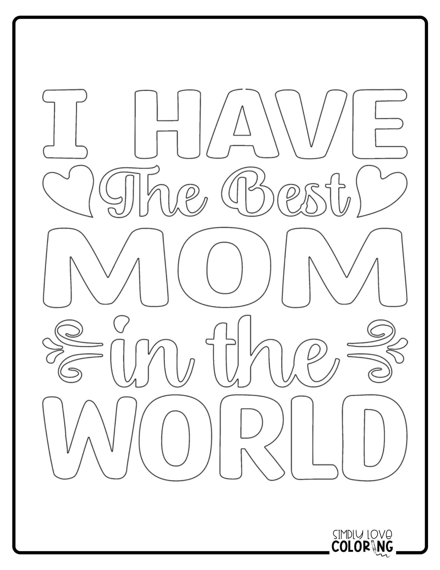 Free Mother's Day Coloring Pages - Simply Love Coloring