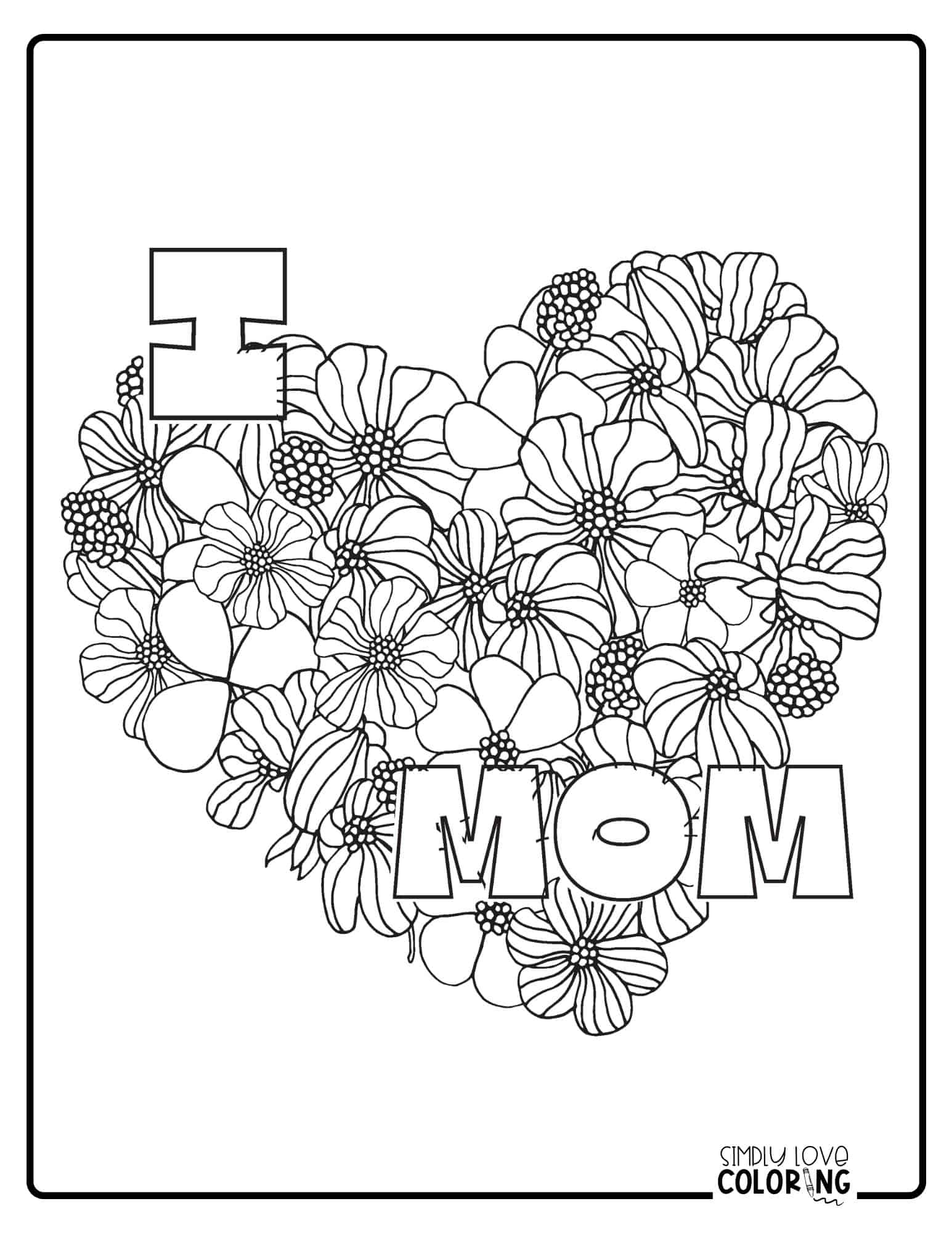 Free Mother's Day Coloring Pages - Simply Love Coloring
