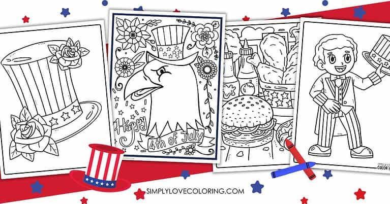 49 Independence Day Coloring Pages (July 4 Free PDF Printables ...