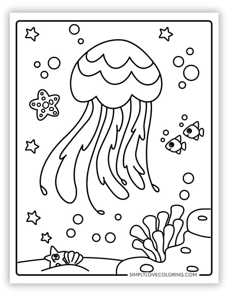 32 Jellyfish Coloring Pages (Free PDF Printables) - Simply Love Coloring