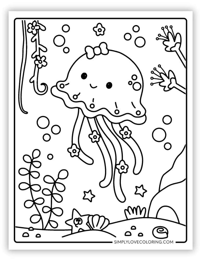 32 Jellyfish Coloring Pages (Free PDF Printables) - Simply Love Coloring