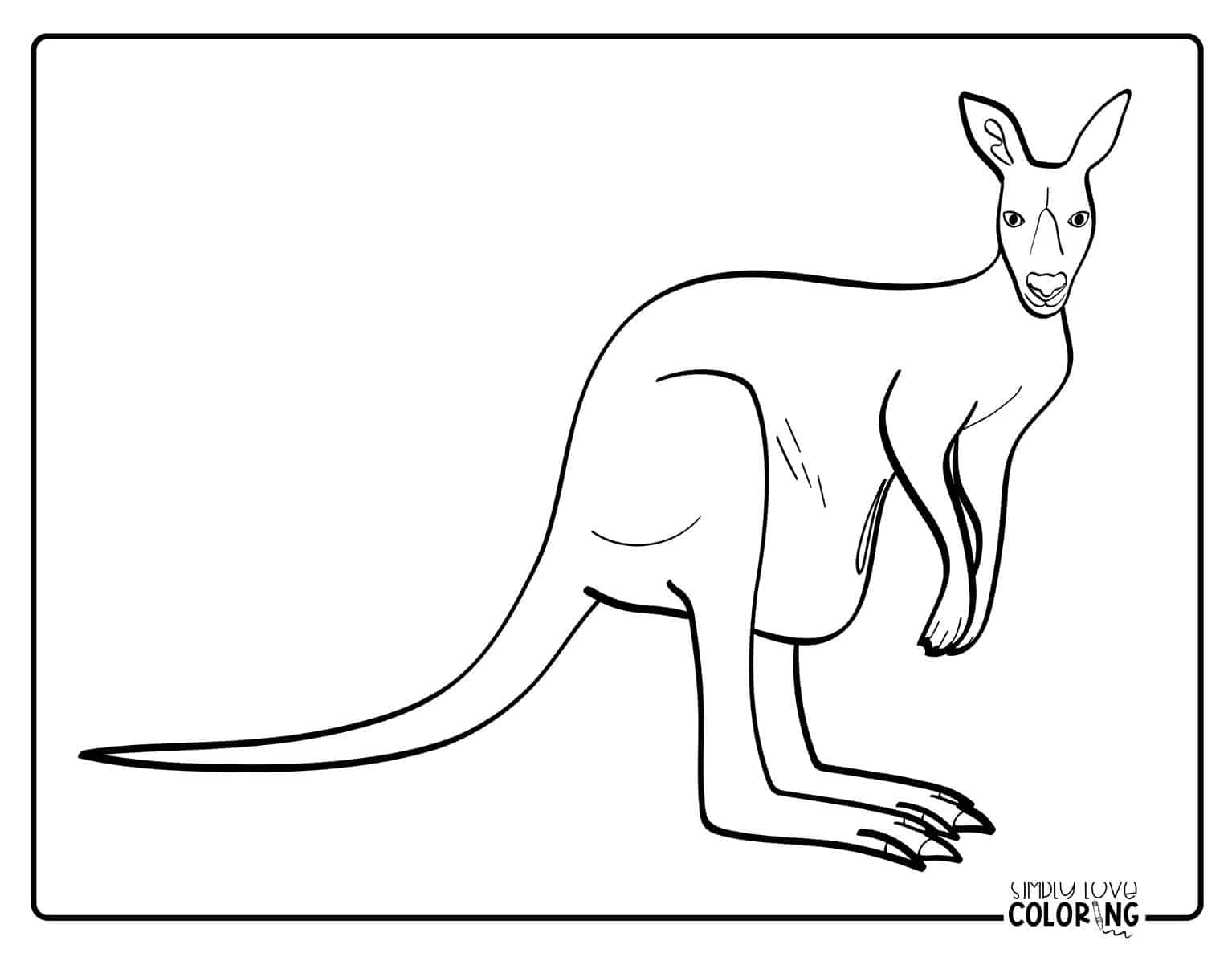 19 Kangaroo Coloring Pages (Free PDF Printables) - Simply Love Coloring