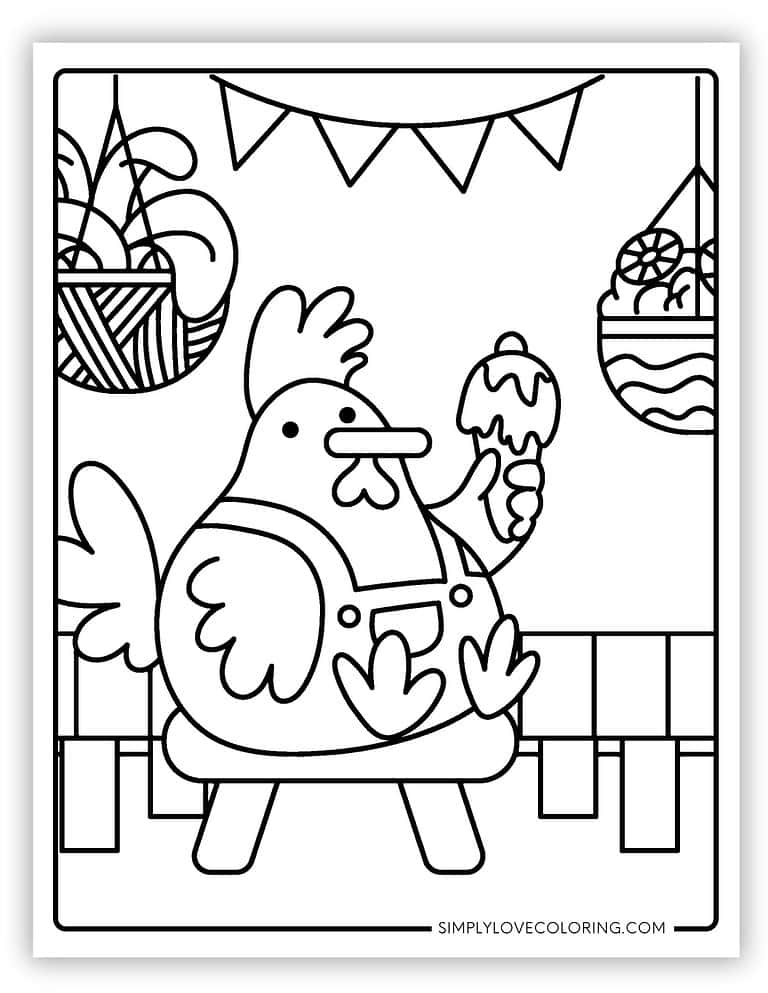 17 Cute Hen Coloring Pages (Free PDF Printables) - Simply Love Coloring
