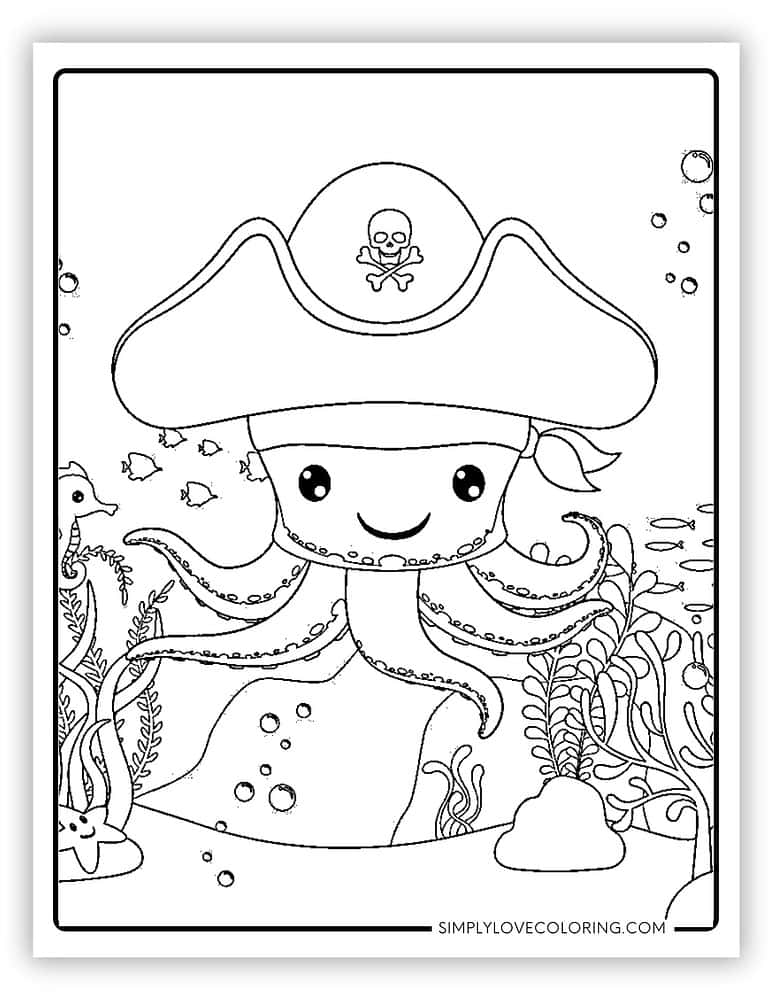 40 Octopus Coloring Pages (Free PDF Printables) - Simply Love Coloring
