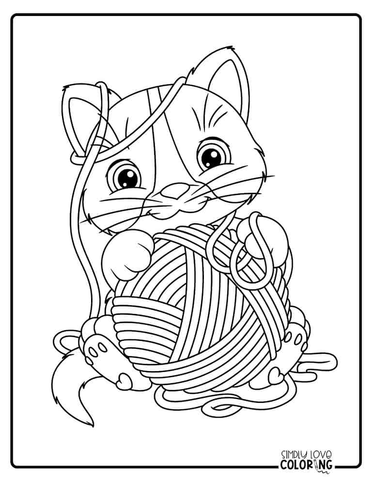 Cat Coloring Pages (Free PDF Printables) - Simply Love Coloring