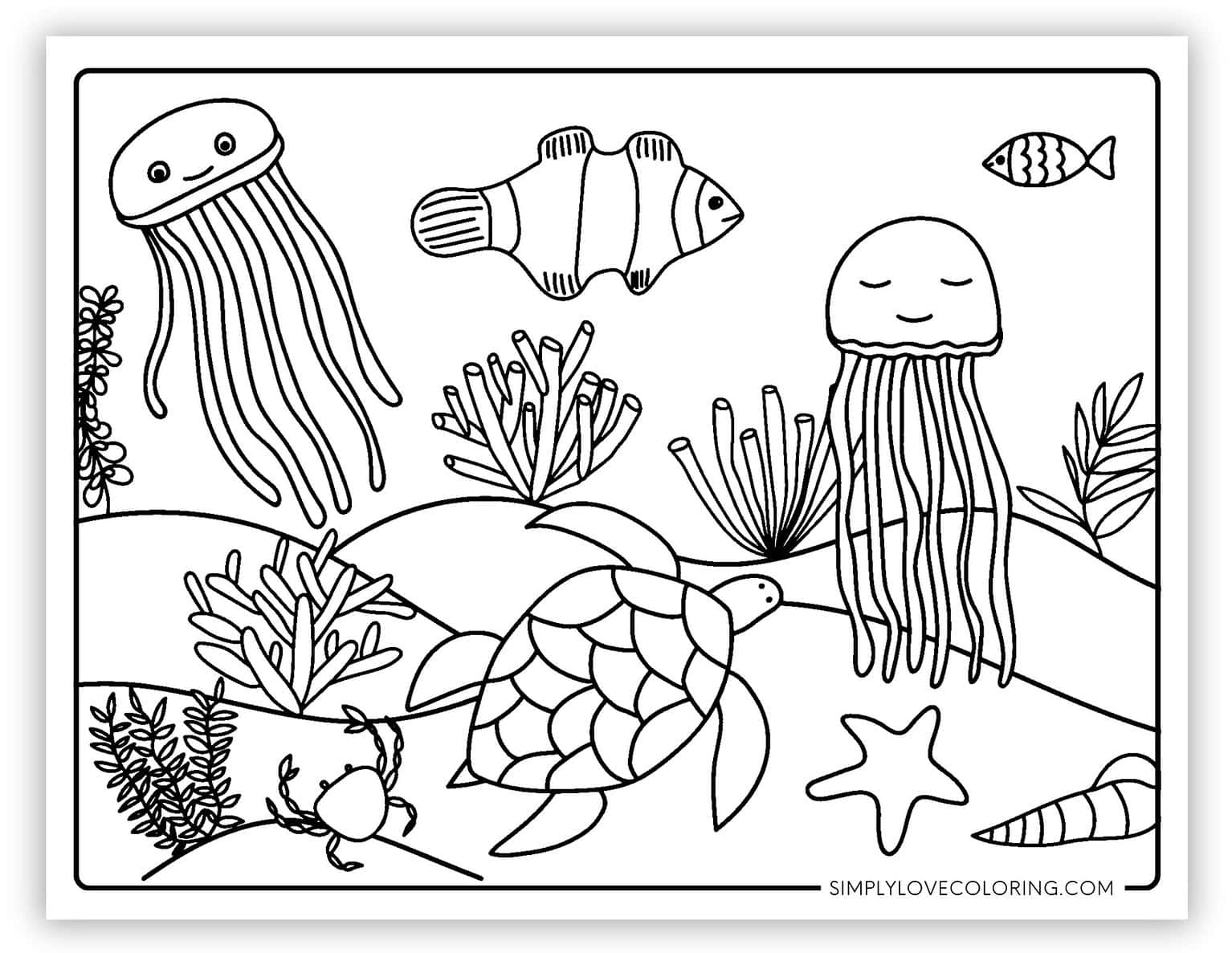 45 Sea Life Coloring Pages (Free PDF Printables) - Simply Love Coloring