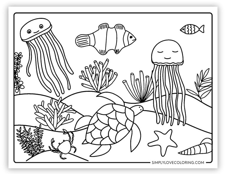 45 Sea Life Coloring Pages (Free PDF Printables) - Simply Love Coloring