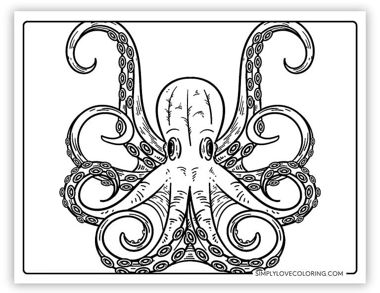 40 Octopus Coloring Pages (Free PDF Printables) - Simply Love Coloring