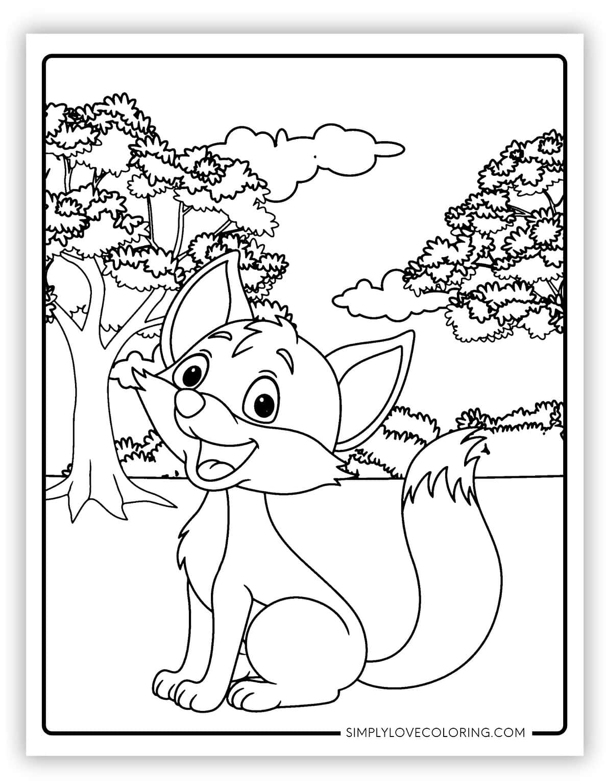 31 Cute Fox Coloring Pages (Free PDF Printables) - Simply Love Coloring