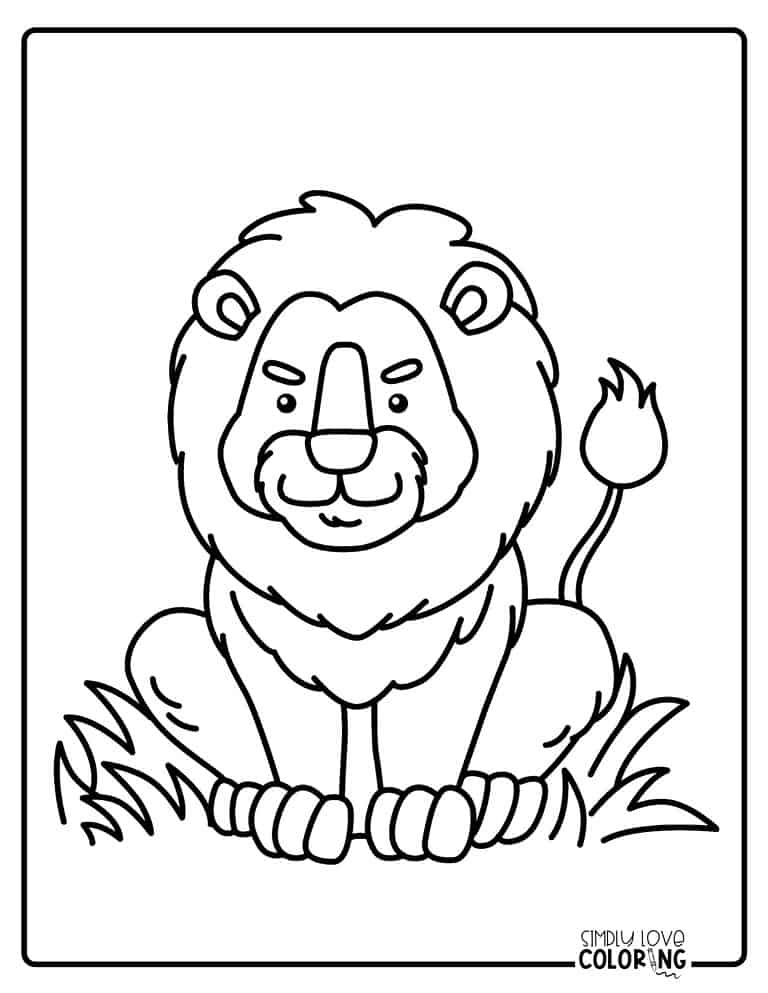 21 Lion Coloring Pages (Free PDF Printables) - Simply Love Coloring