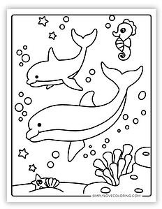 46 Dolphin Coloring Pages (Free PDF Printables) - Simply Love Coloring