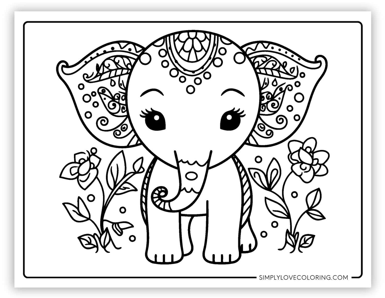 35 Elephant Coloring Pages (Free PDF Printables) - Simply Love Coloring