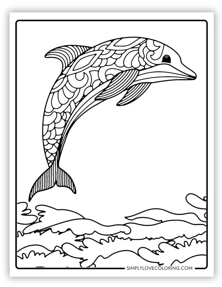 46 Dolphin Coloring Pages (Free PDF Printables) - Simply Love Coloring