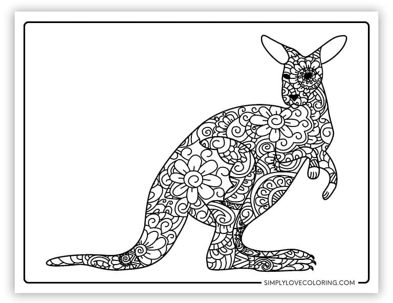 19 Kangaroo Coloring Pages (Free PDF Printables) - Simply Love Coloring