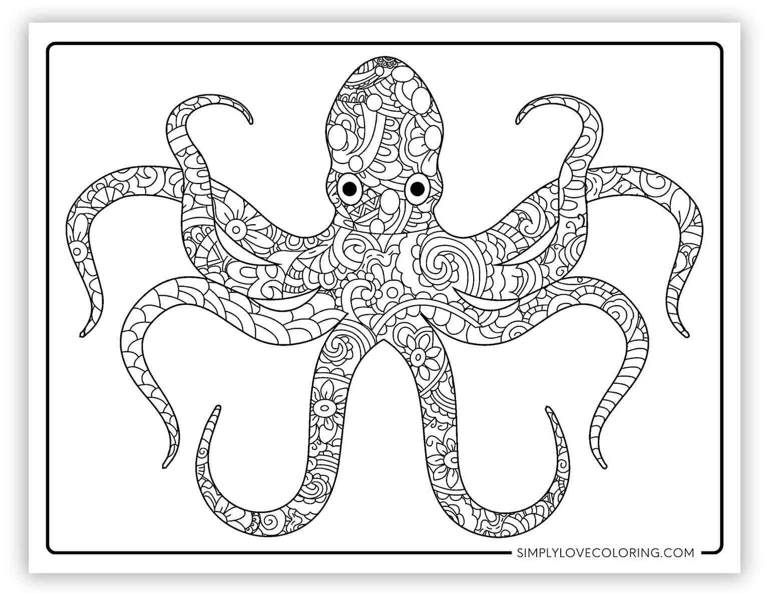 40 Octopus Coloring Pages (Free PDF Printables) - Simply Love Coloring