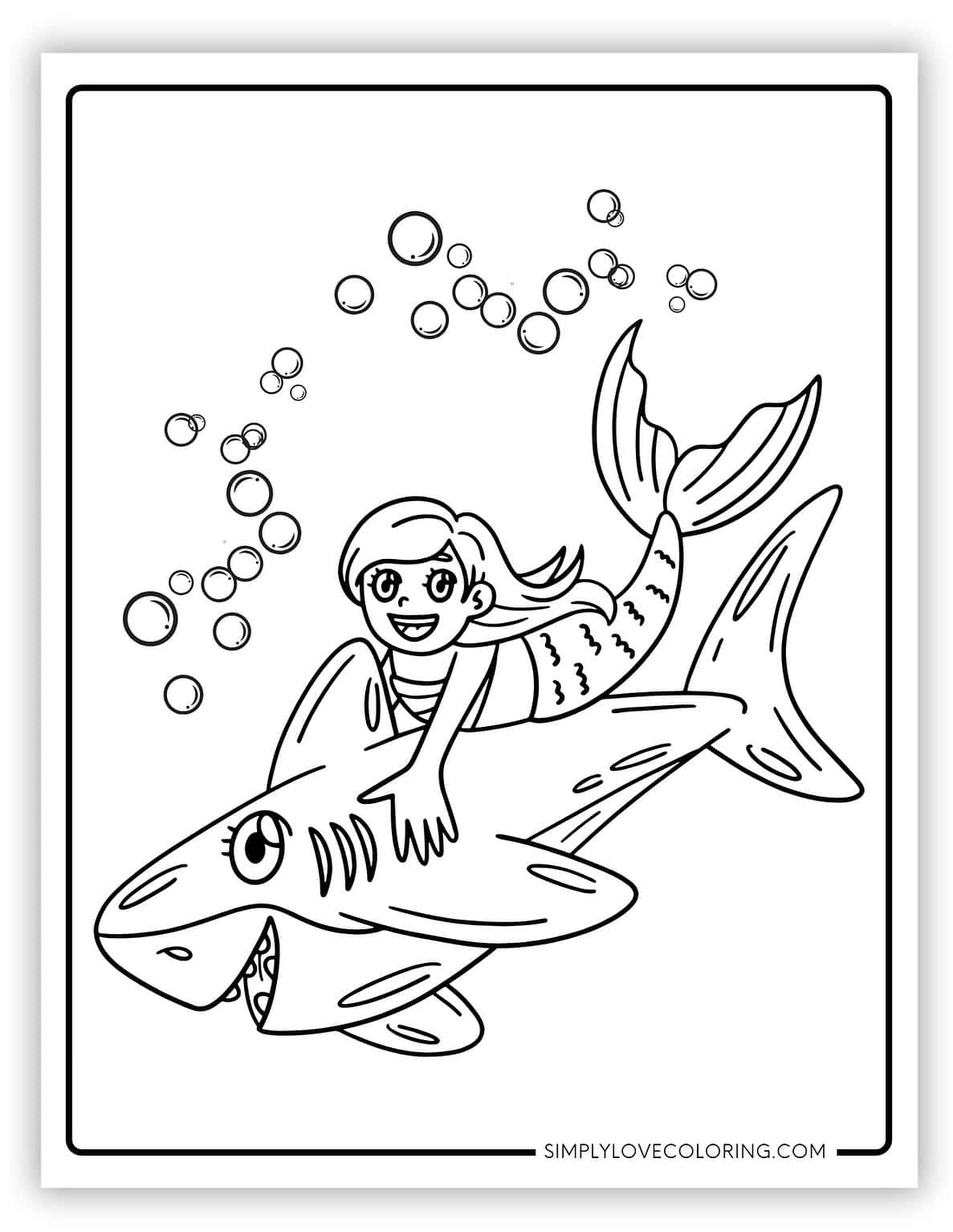 32 Shark Coloring Pages (Free PDF Printables) - Simply Love Coloring