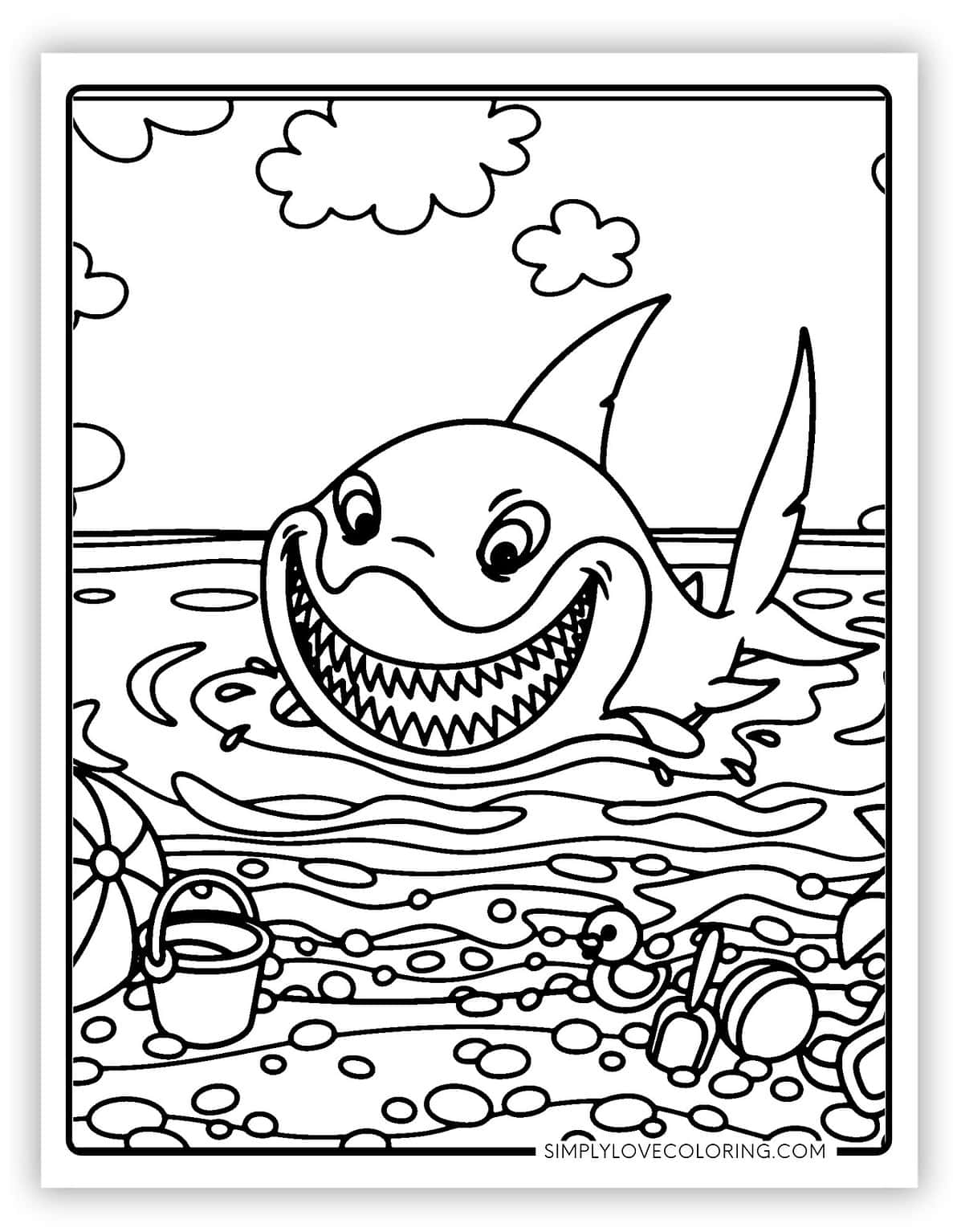32 Shark Coloring Pages (Free PDF Printables) - Simply Love Coloring