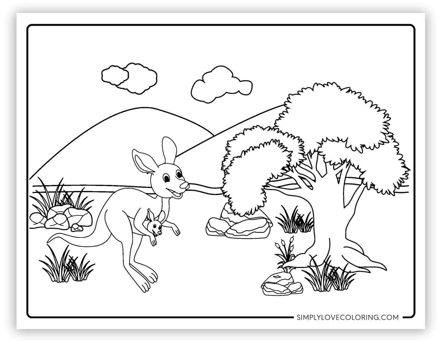 19 Kangaroo Coloring Pages (Free PDF Printables) - Simply Love Coloring