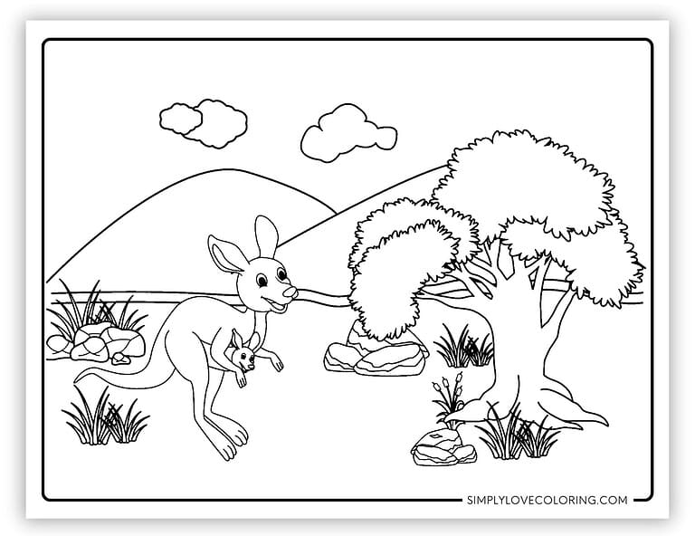 19 Kangaroo Coloring Pages (Free PDF Printables) - Simply Love Coloring