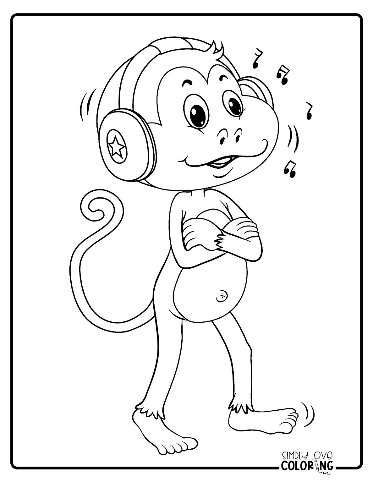 Monkey Coloring Pages (Free PDF Printables) - Simply Love Coloring